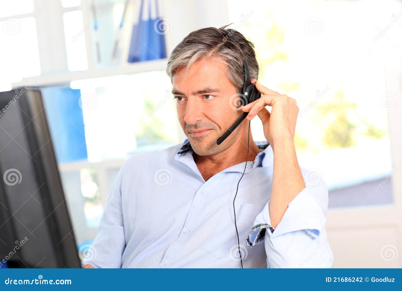 Telemarketing stock photo. Image of business, happy, service - 21686242