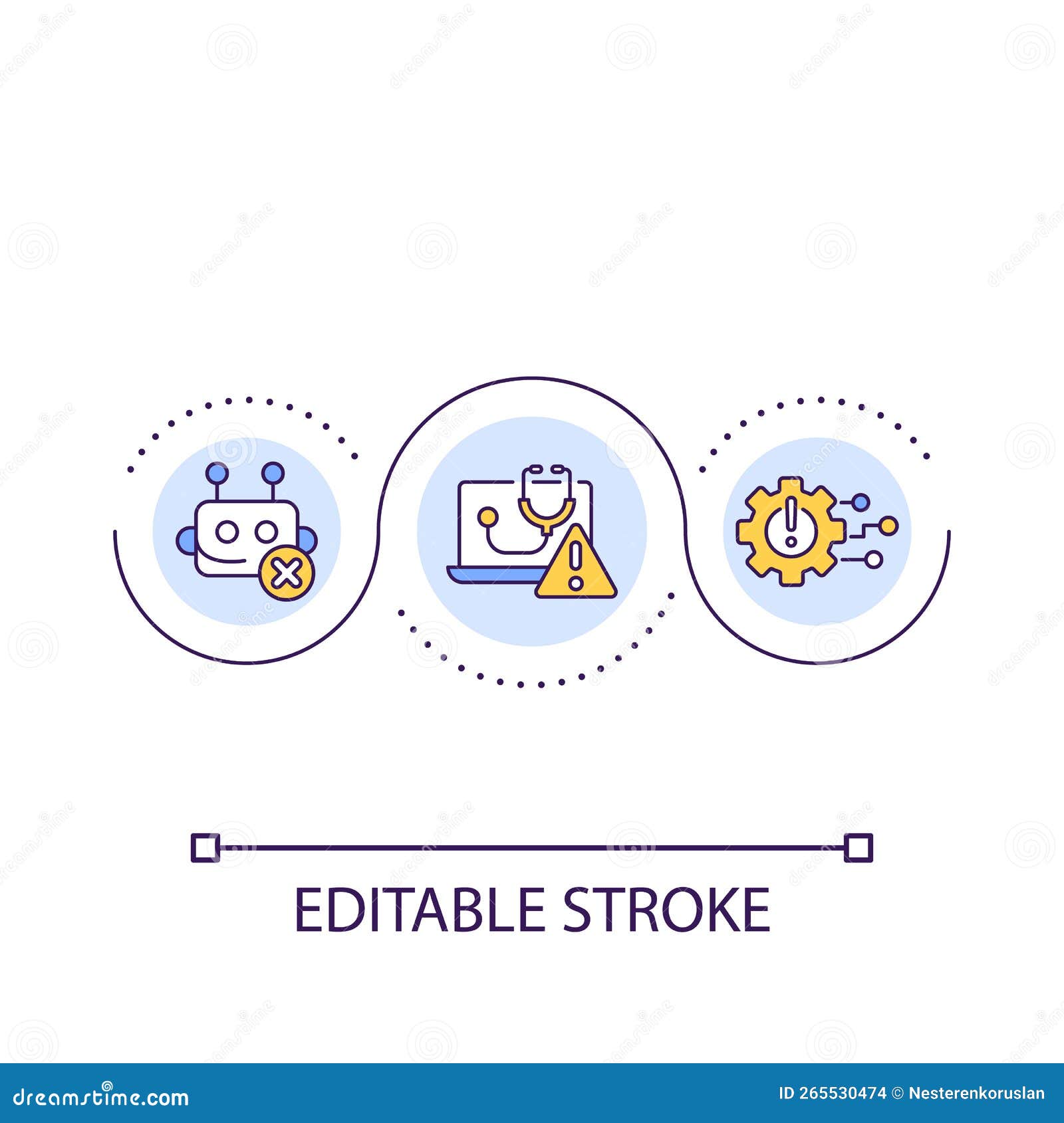 Telemedicine Services Issues Loop Concept Icon Stock Vector ...