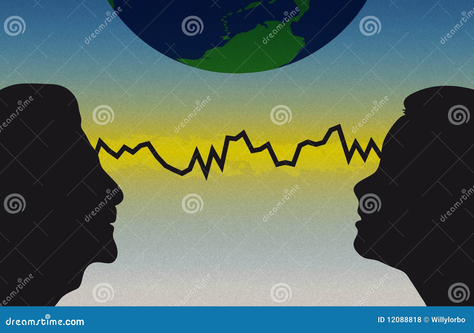 Telepathy Communication Royalty-Free Cartoon | CartoonDealer.com #9576221
