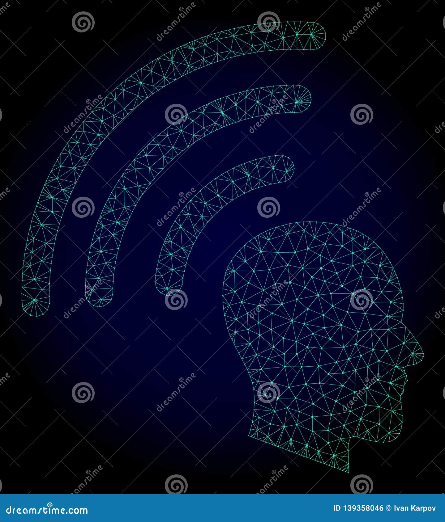 Telepathy Waves Polygonal Frame Vector Mesh Illustration Stock Vector ... Telepathy Waves Polygonal Frame Vector Mesh Illustration Stock Vector ...