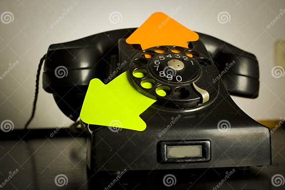 Telephone stock image. Image of arrow, info, directive - 12634263