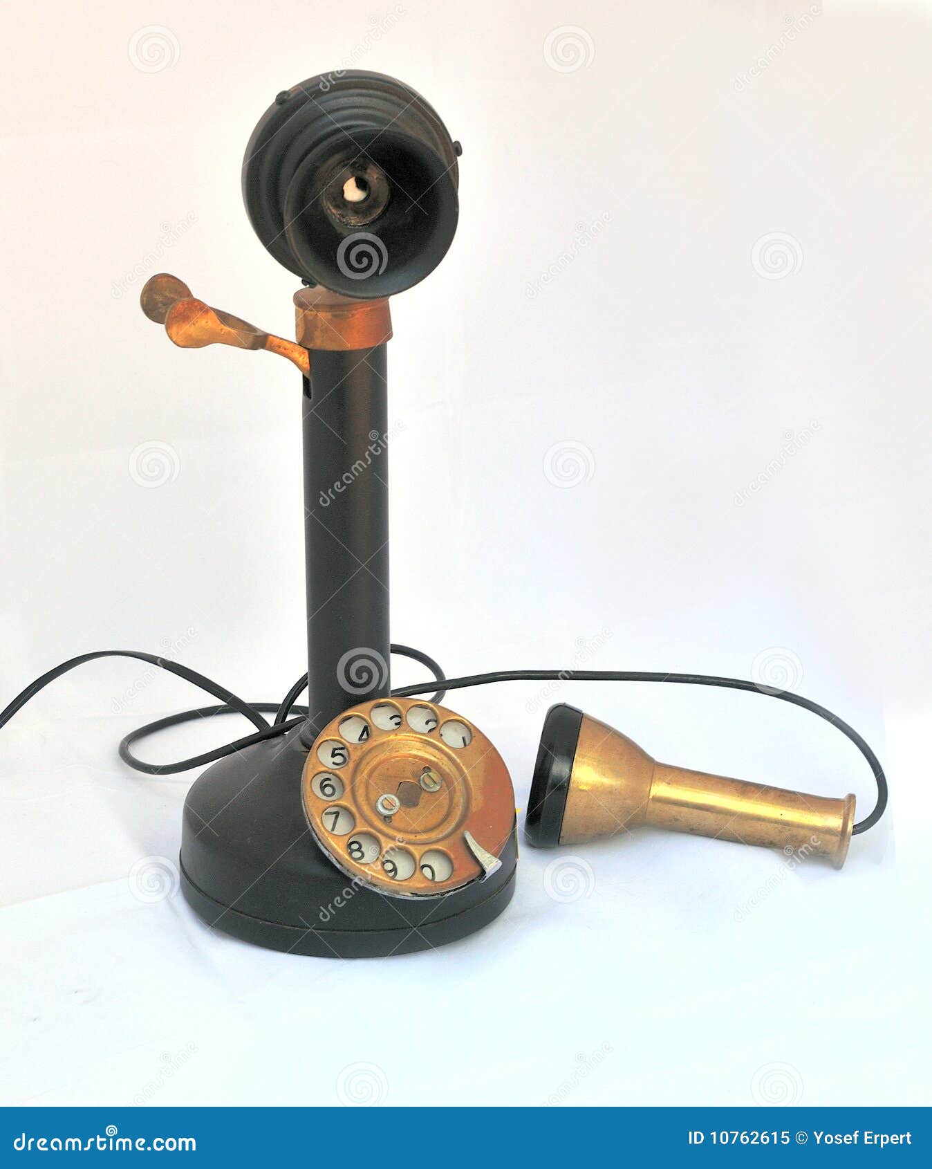 Telephone ancient stock image. Image of earphone, round - 10762615