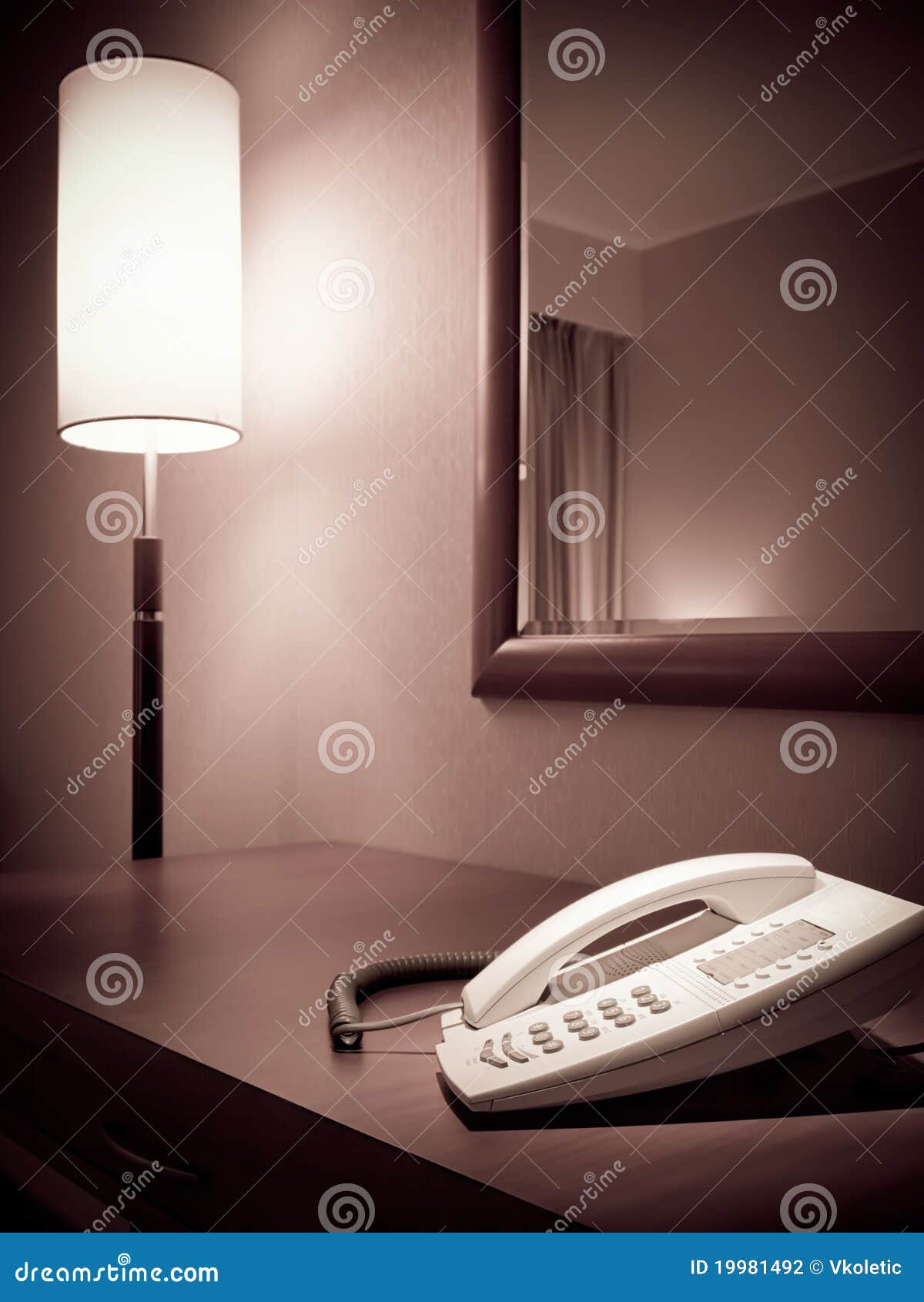 Telephone on the Bedroom Table Stock Photo - Image of travel ...