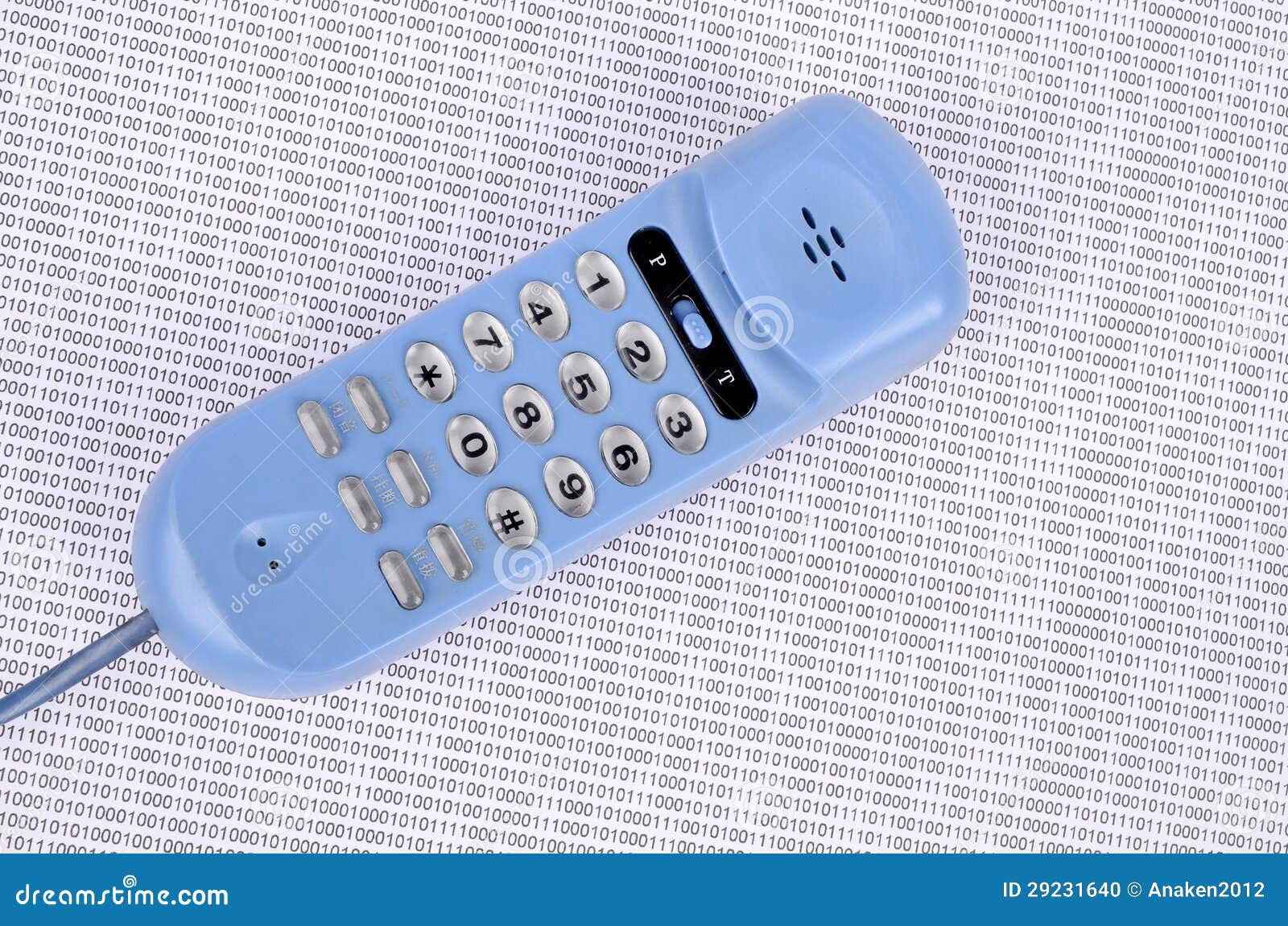 Telephone and binary code stock photo. Image of number - 29231640