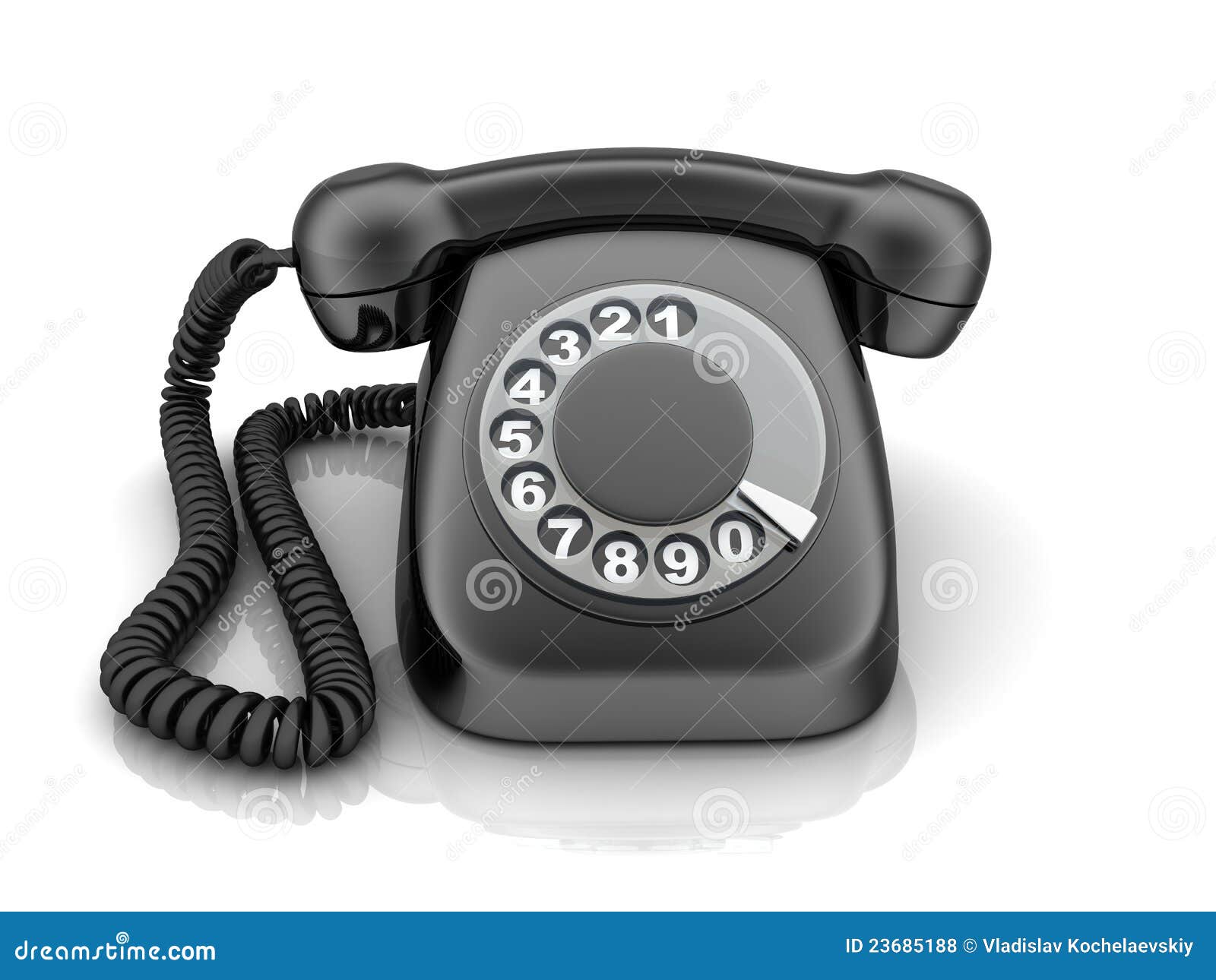 Telephone Black, View Front Stock Illustration - Illustration of ...