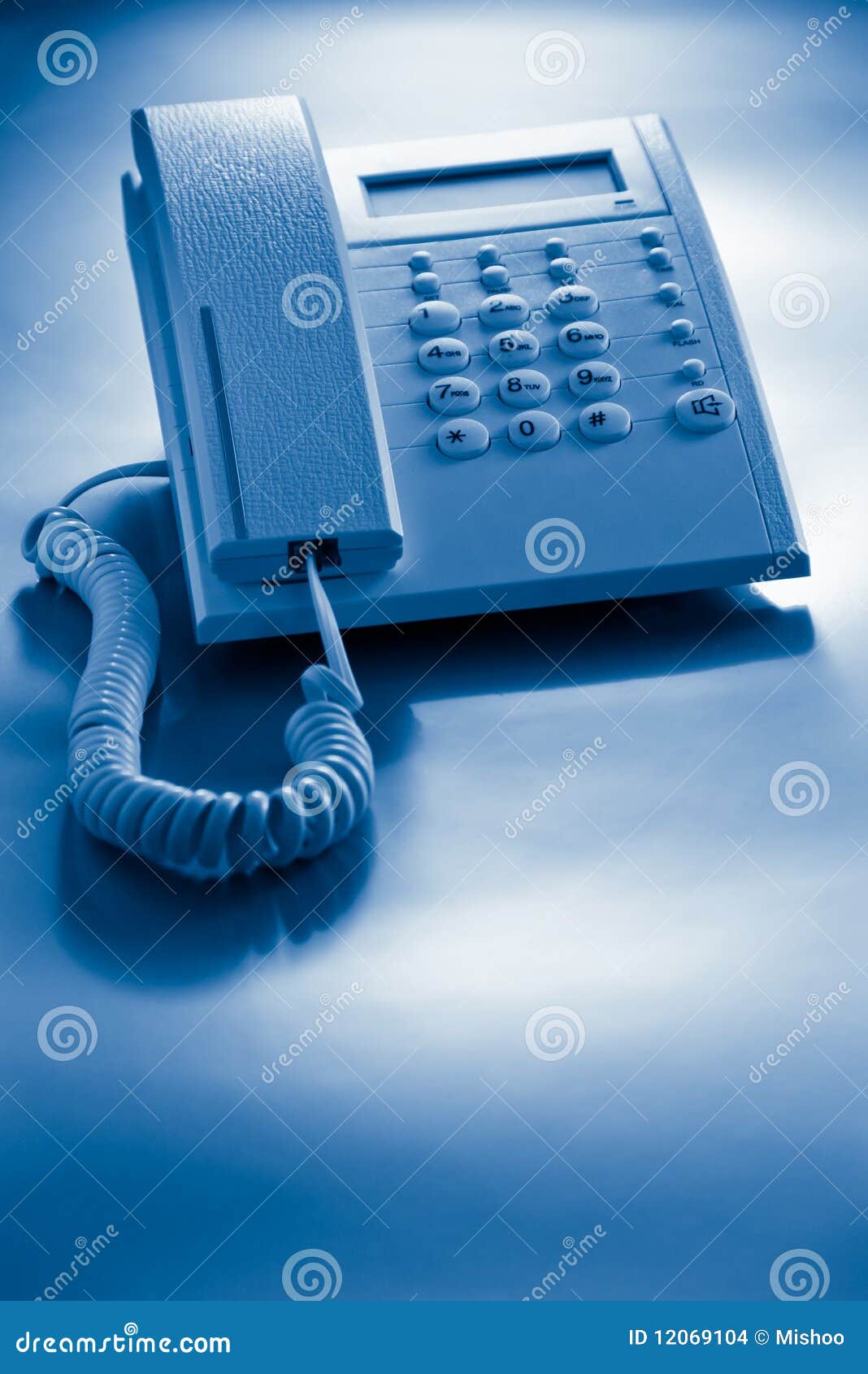 Telephone blue toned stock photo. Image of phone, cord - 12069104