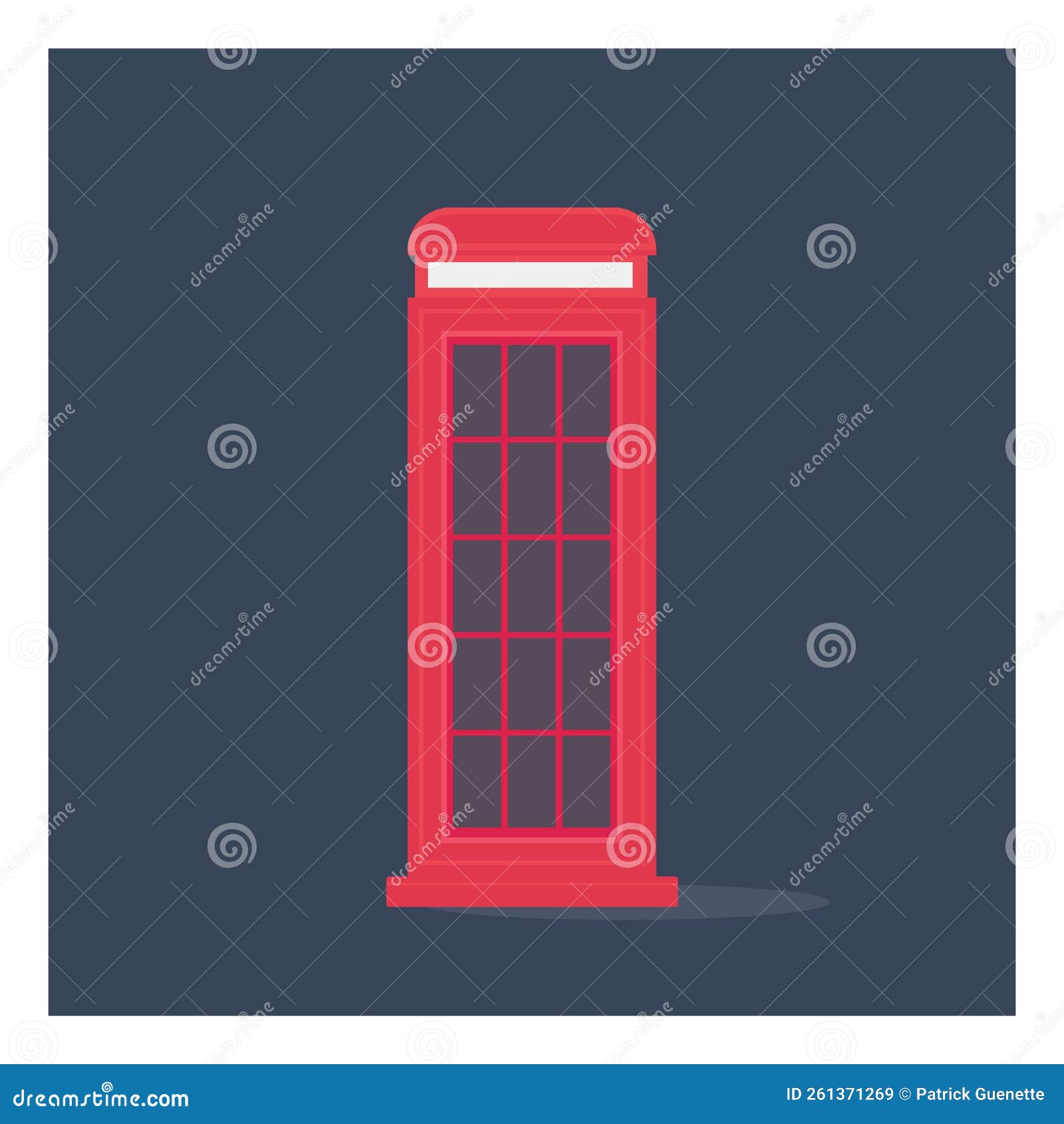 Telephone booth, icon stock vector. Illustration of vintage - 261371269