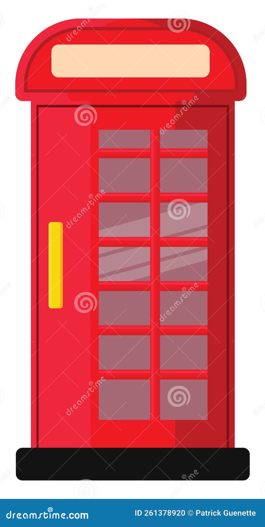 Telephone booth, icon stock vector. Illustration of antique - 261378920