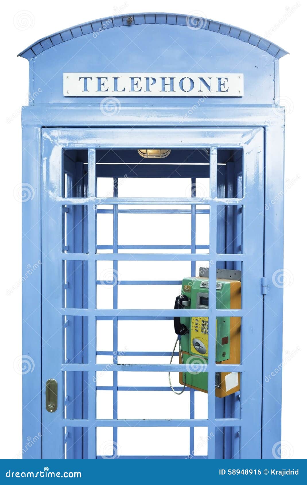 Telephone Booth Isolated on White Stock Photo - Image of background ...