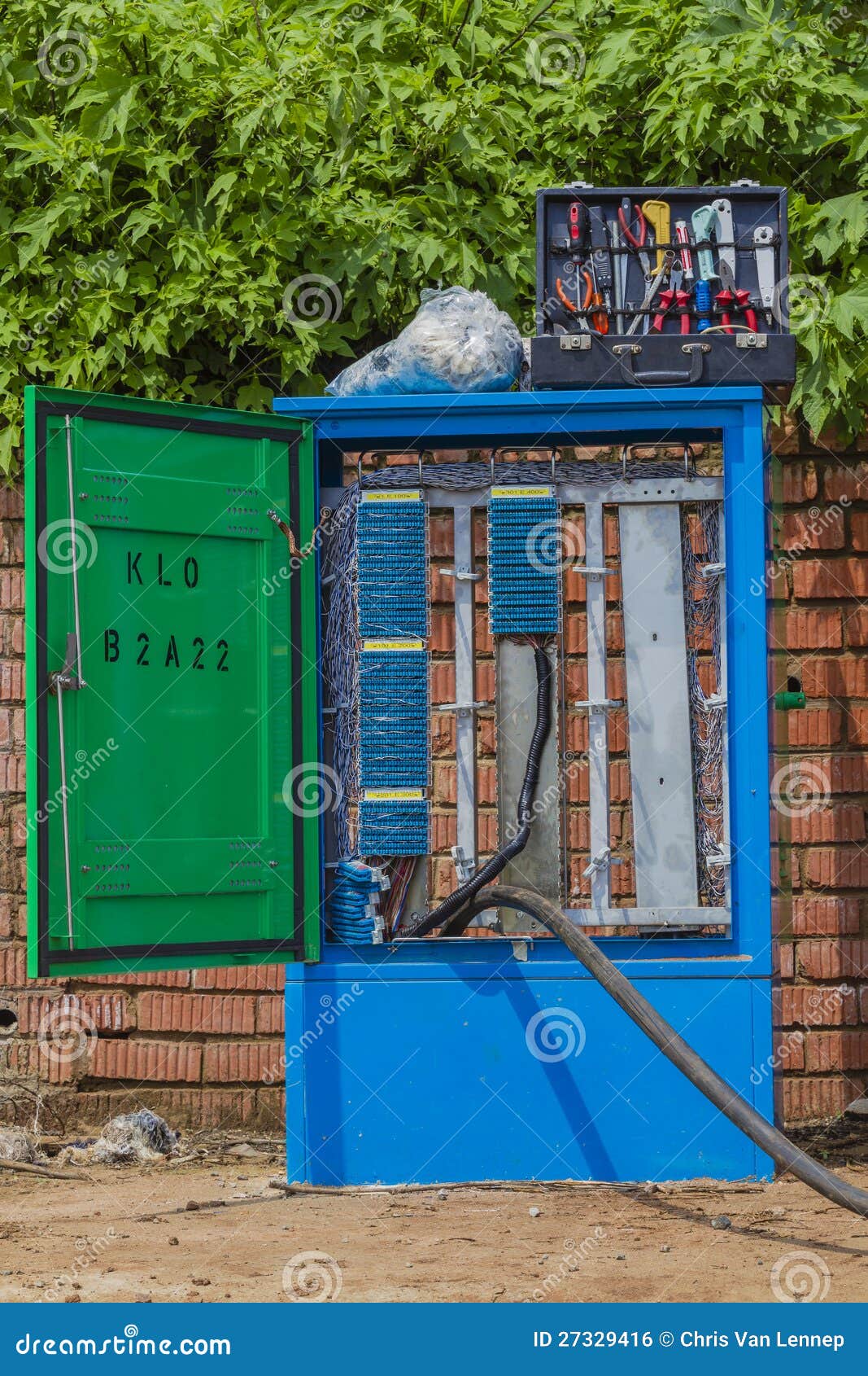 Telephone Box Installation stock photo. Image of telecom - 27329416
