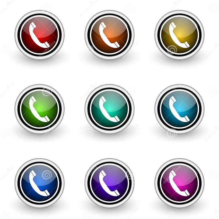 Telephone button set stock illustration. Illustration of businessmen ...