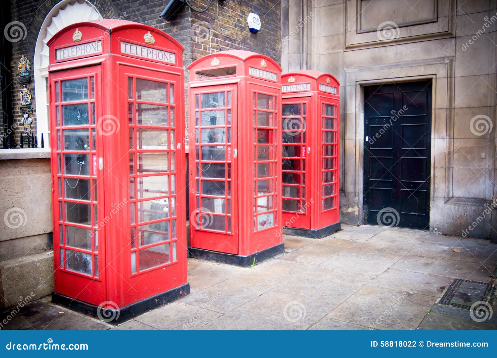 Telephone Cabins stock photo. Image of call, door, black - 58818022