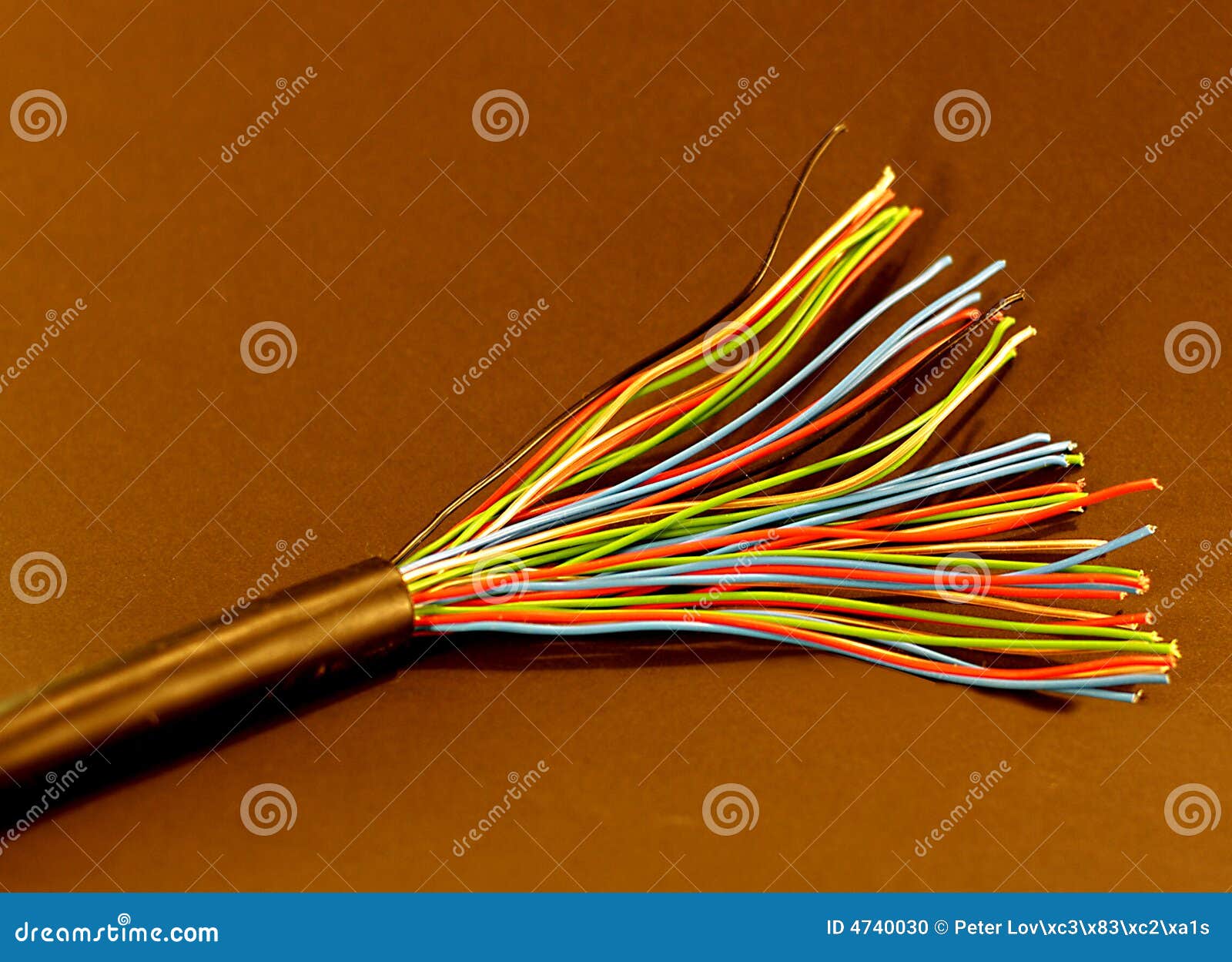 Telephone cable stock photo. Image of wire, abstract, orange - 4740030