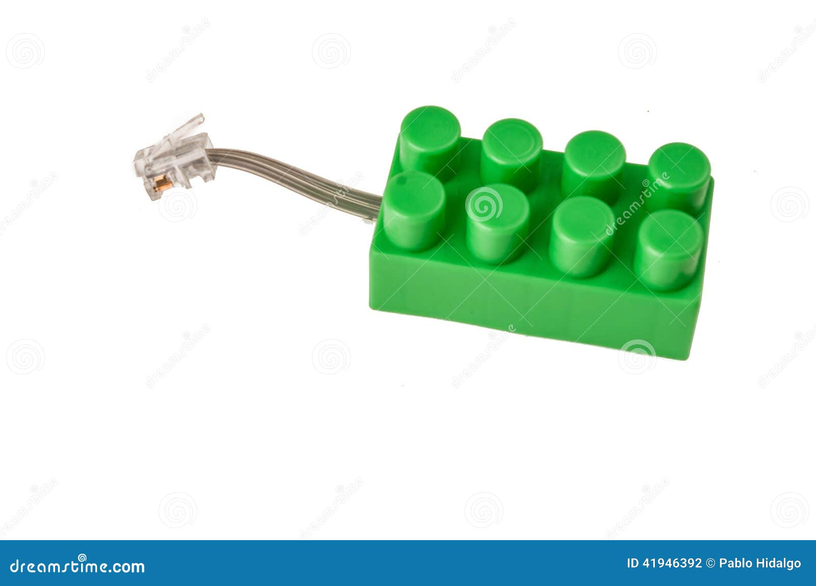 Telephone cable lego brick stock photo. Image of green - 41946392