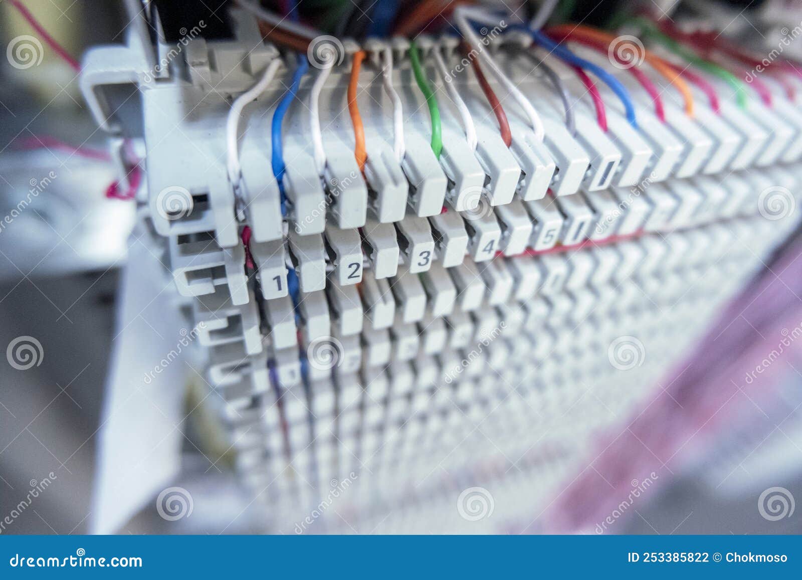Telephone cable lines stock photo. Image of plug, circuit - 253385822