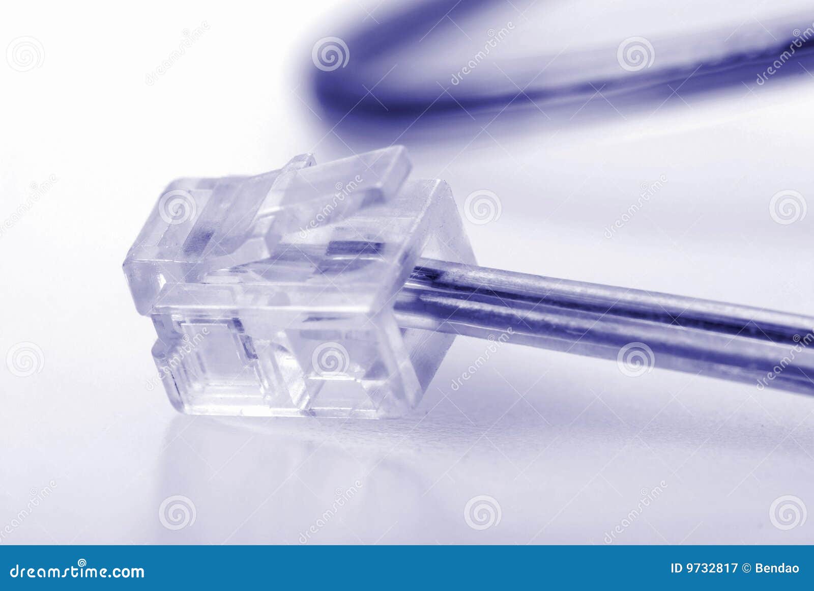 Telephone cable and plug stock image. Image of shine, servicing - 9732817