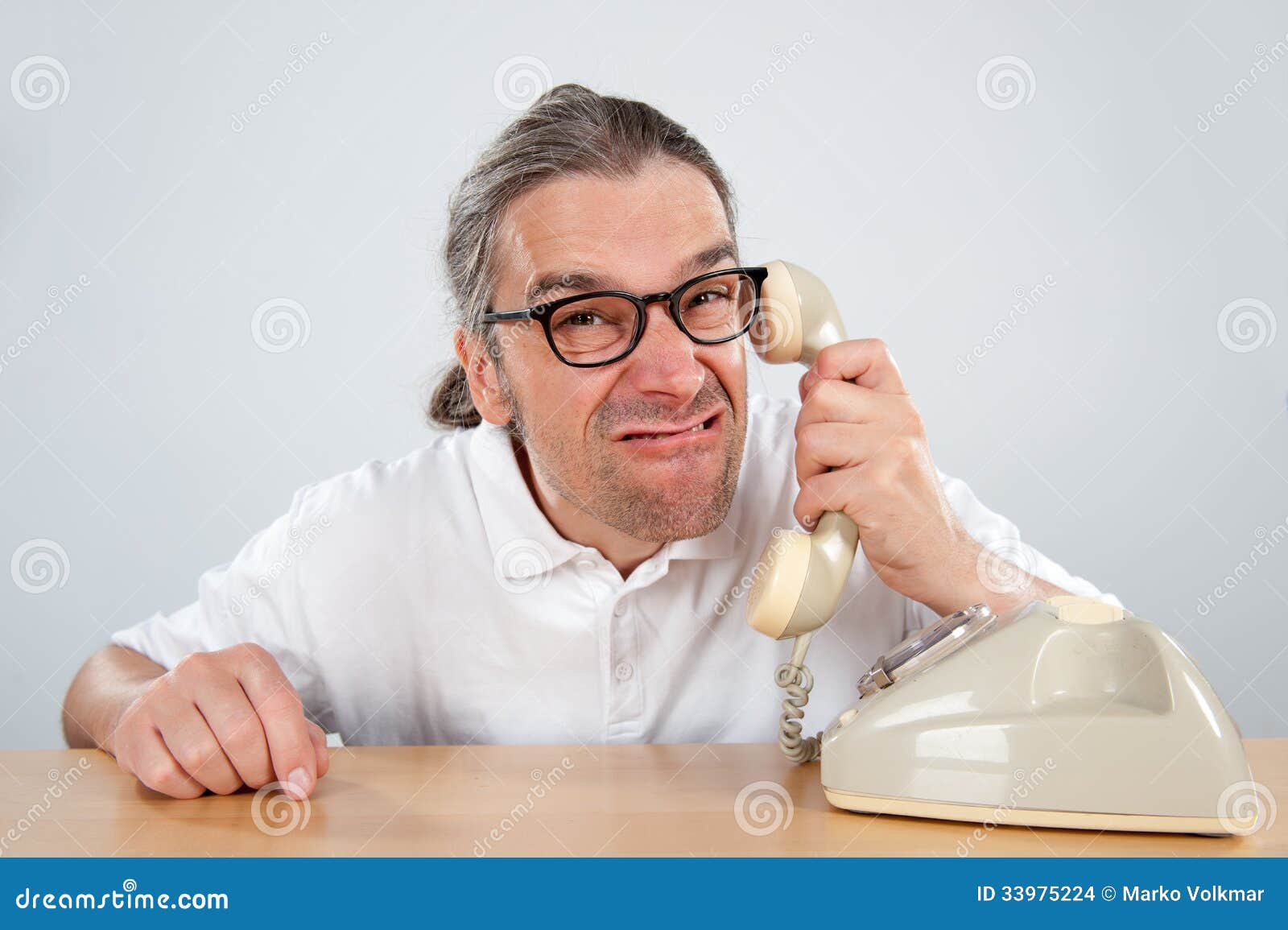 Telephone call stock photo. Image of head, office, nervous - 33975224