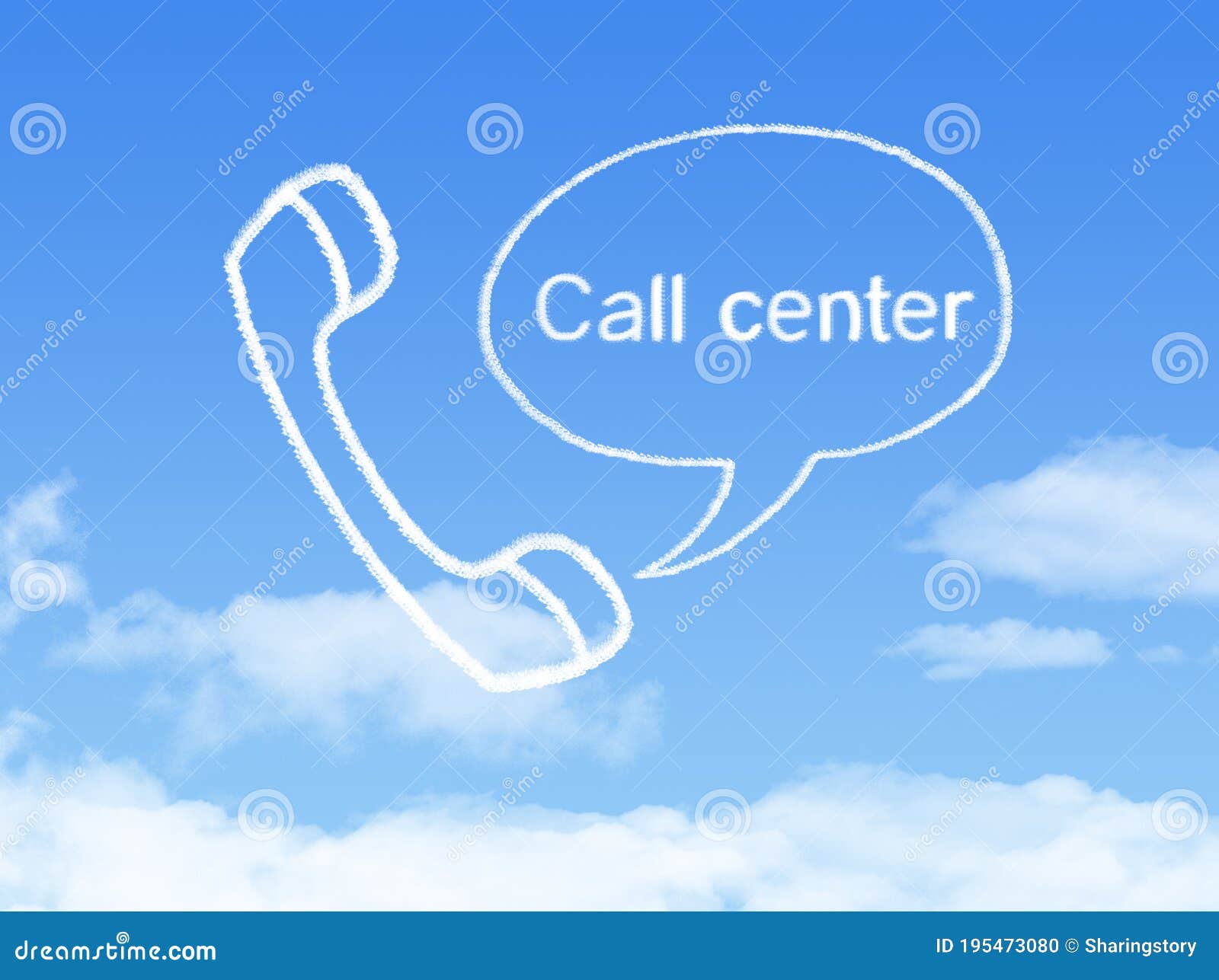Telephone Cloud Shape for Customer Service Support Call Center Stock ...