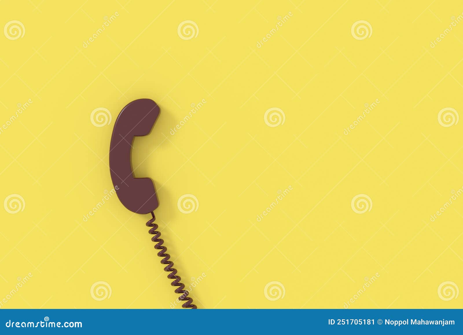 Telephone Contact Banner Design. 3D Rendering Stock Illustration ...