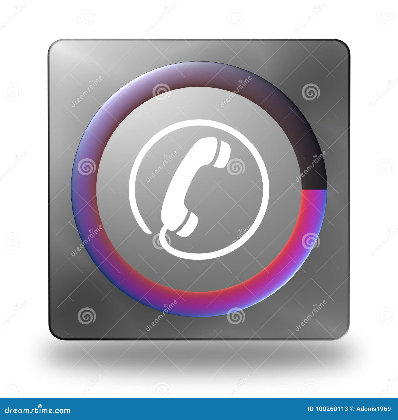 Telephone Contact Button Icon Stock Illustration - Illustration of ...