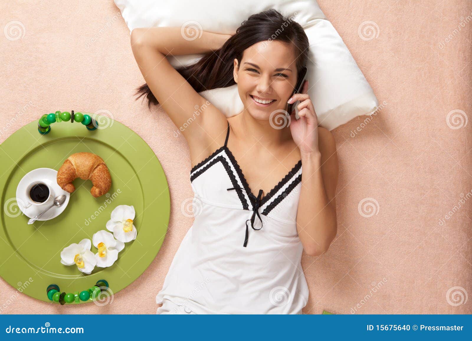 Telephone conversation stock photo. Image of lady, casual - 15675640