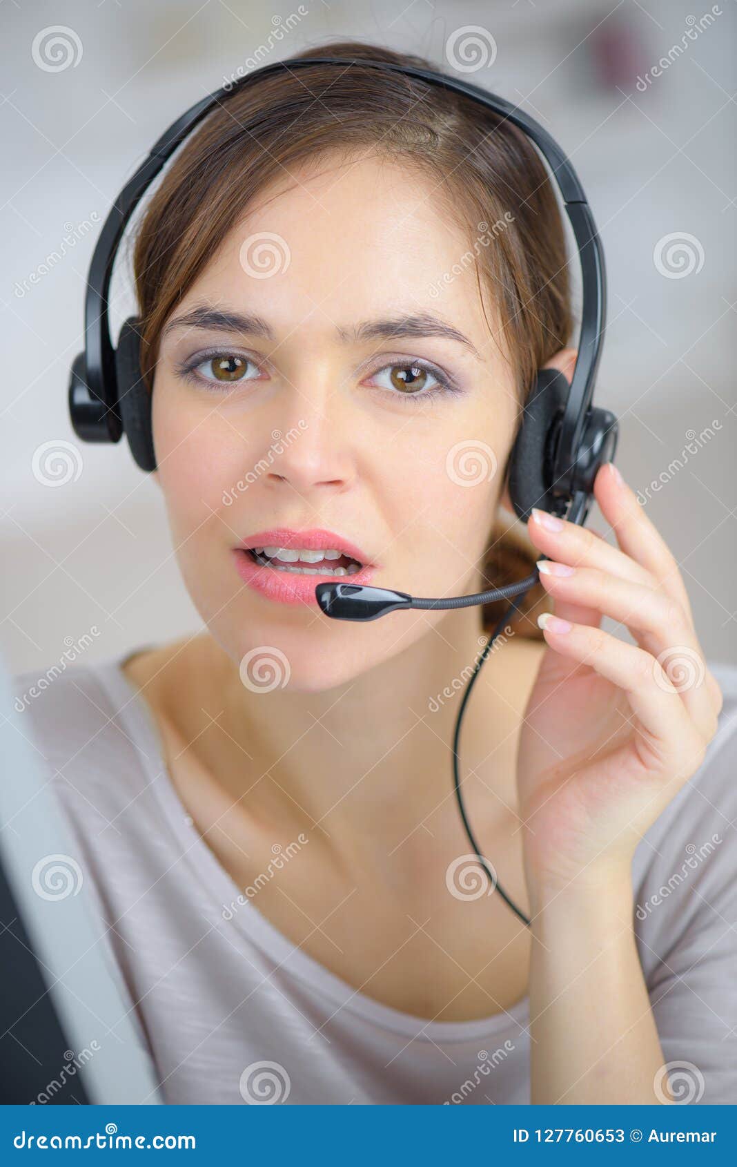 Telephone Customer Service Representative Stock Image - Image of ...