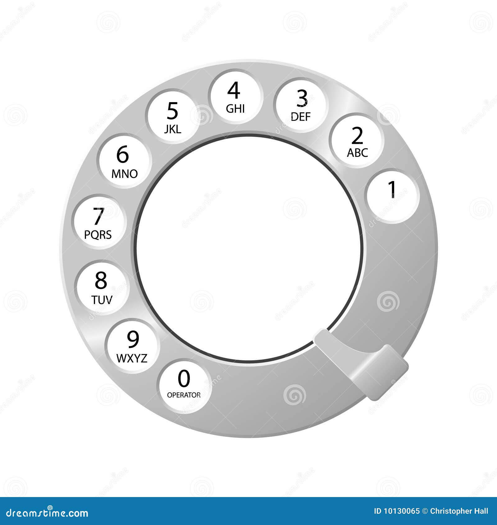Telephone Dial stock vector. Illustration of number, retro - 10130065