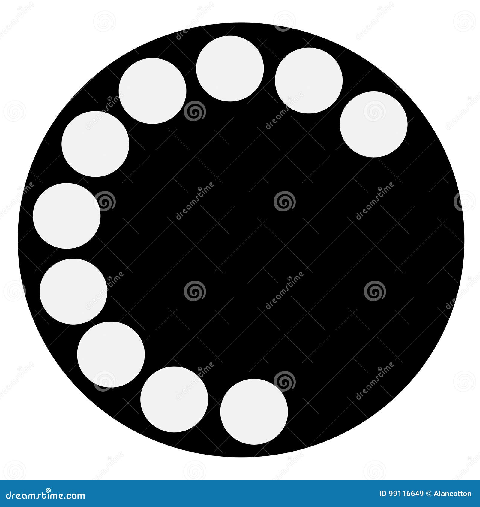 Telephone Dial Icon stock vector. Illustration of helpdesk - 99116649