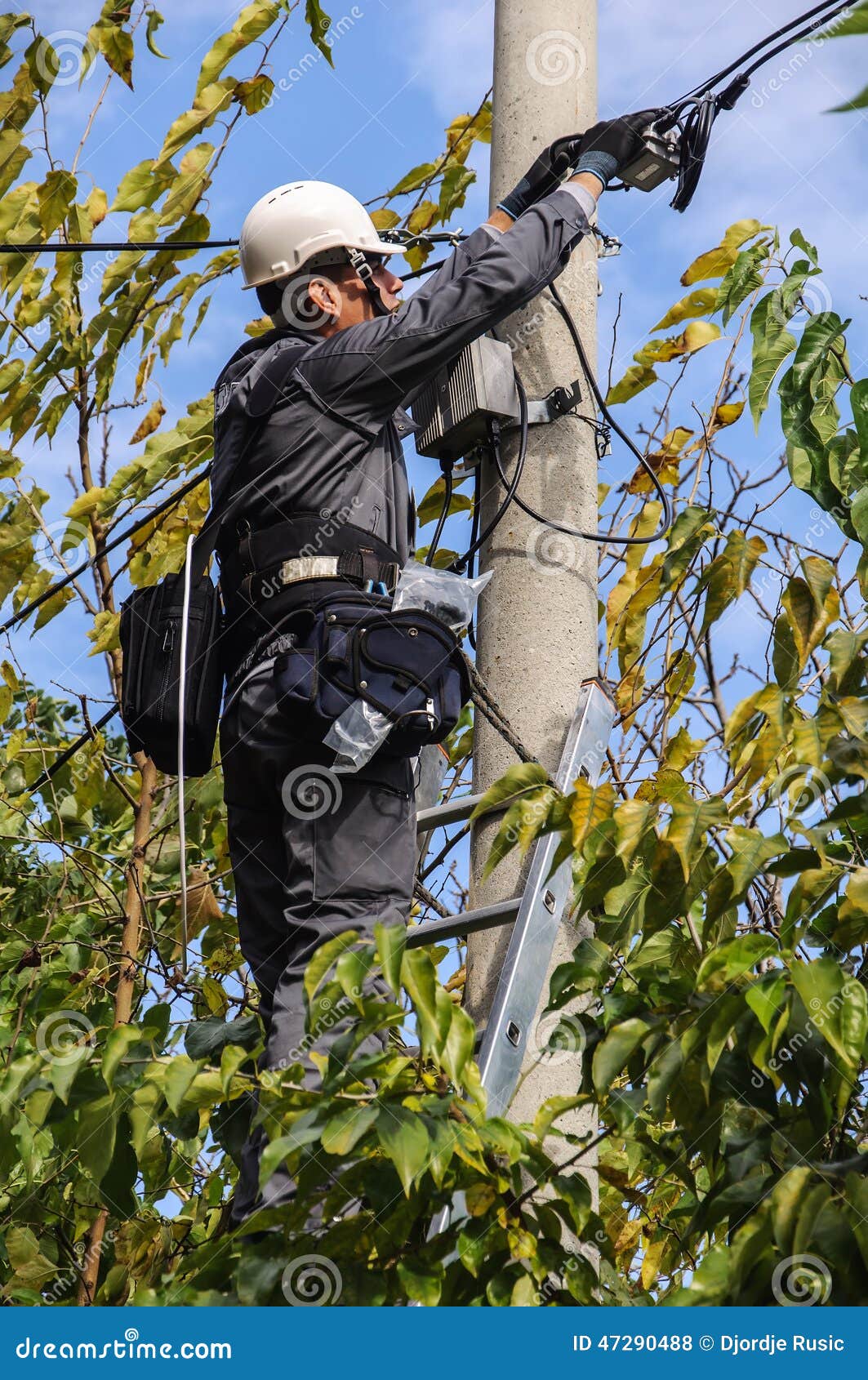Telephone Engineer stock photo. Image of collar, industry - 47290488