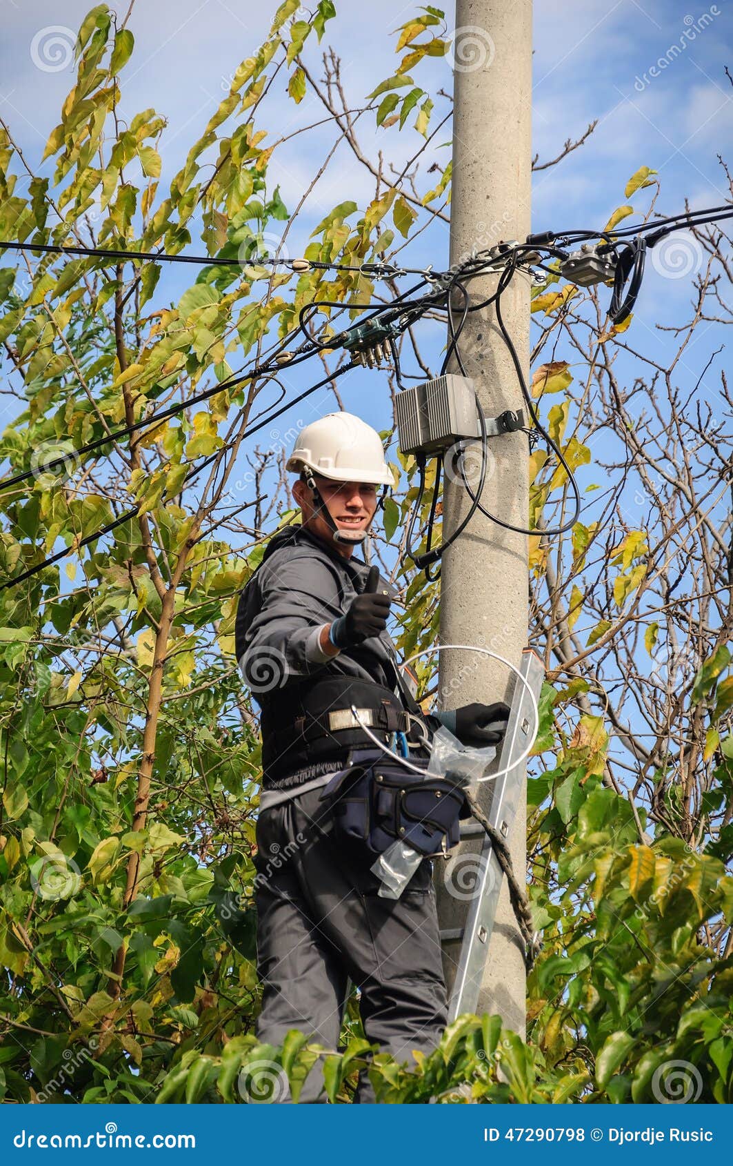 Telephone Engineer stock photo. Image of global, electronics - 47290798