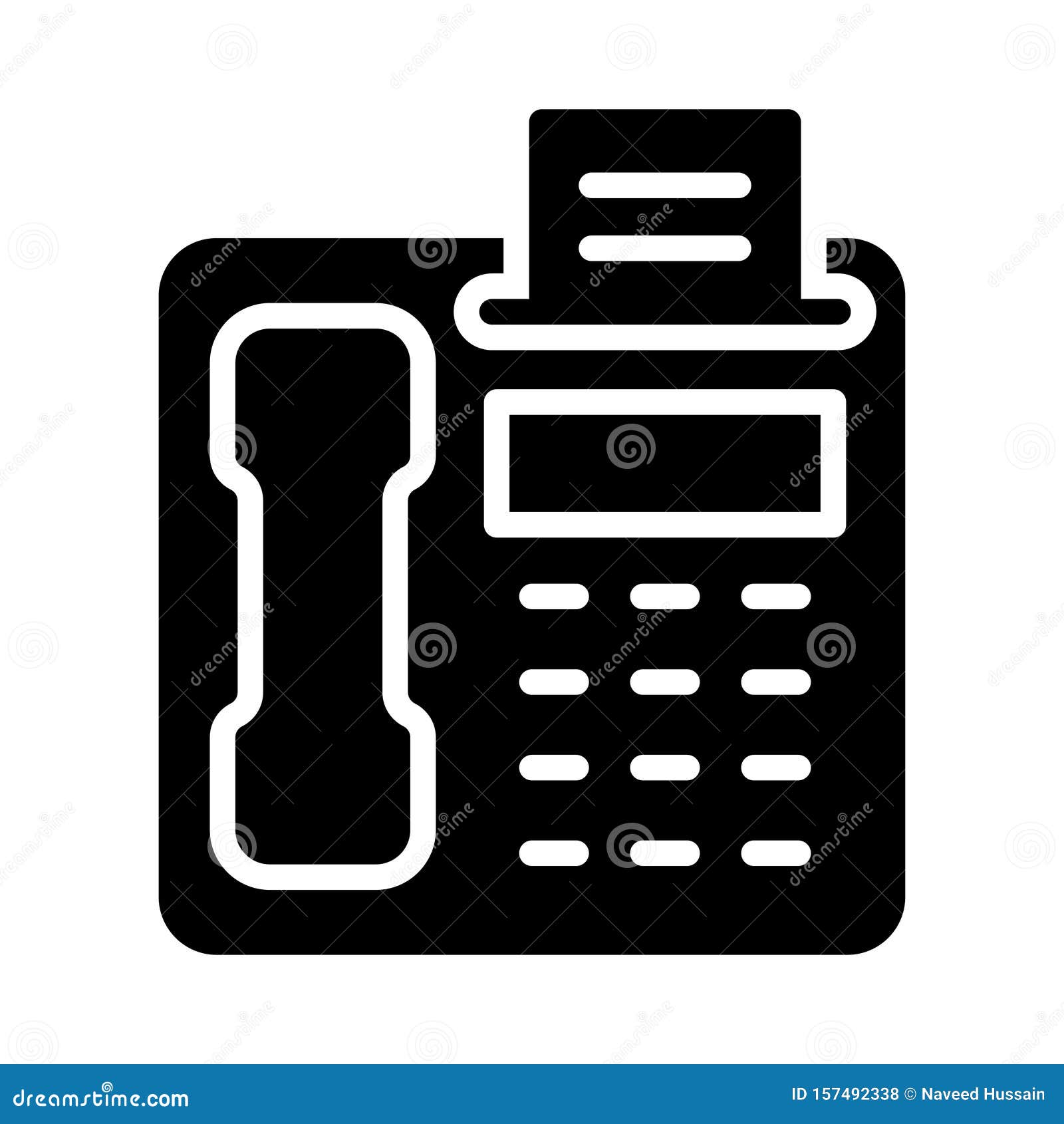 Telephone Glyph Flat Vector Icon Stock Vector - Illustration of ...