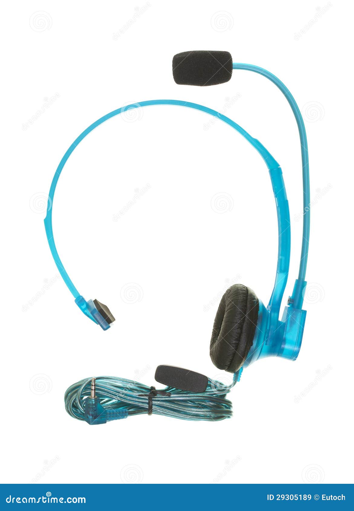 Audio Headset with Extended Microphone Stock Image - Image of jack ...