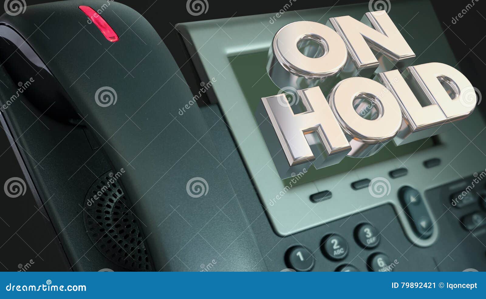 Telephone on Hold Waiting Bad Customer Service Stock Illustration ...