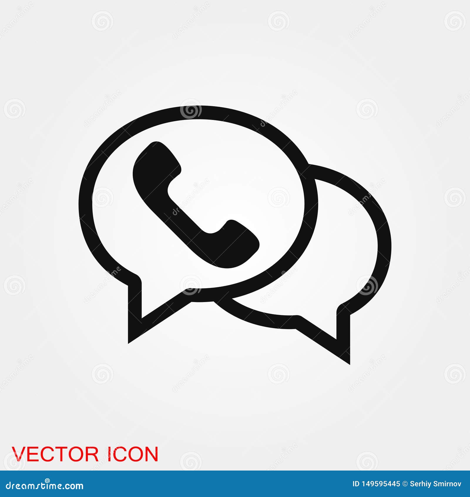 Telephone Icon, Whatsapp Icon Vector Sign Symbol for Design Stock ...