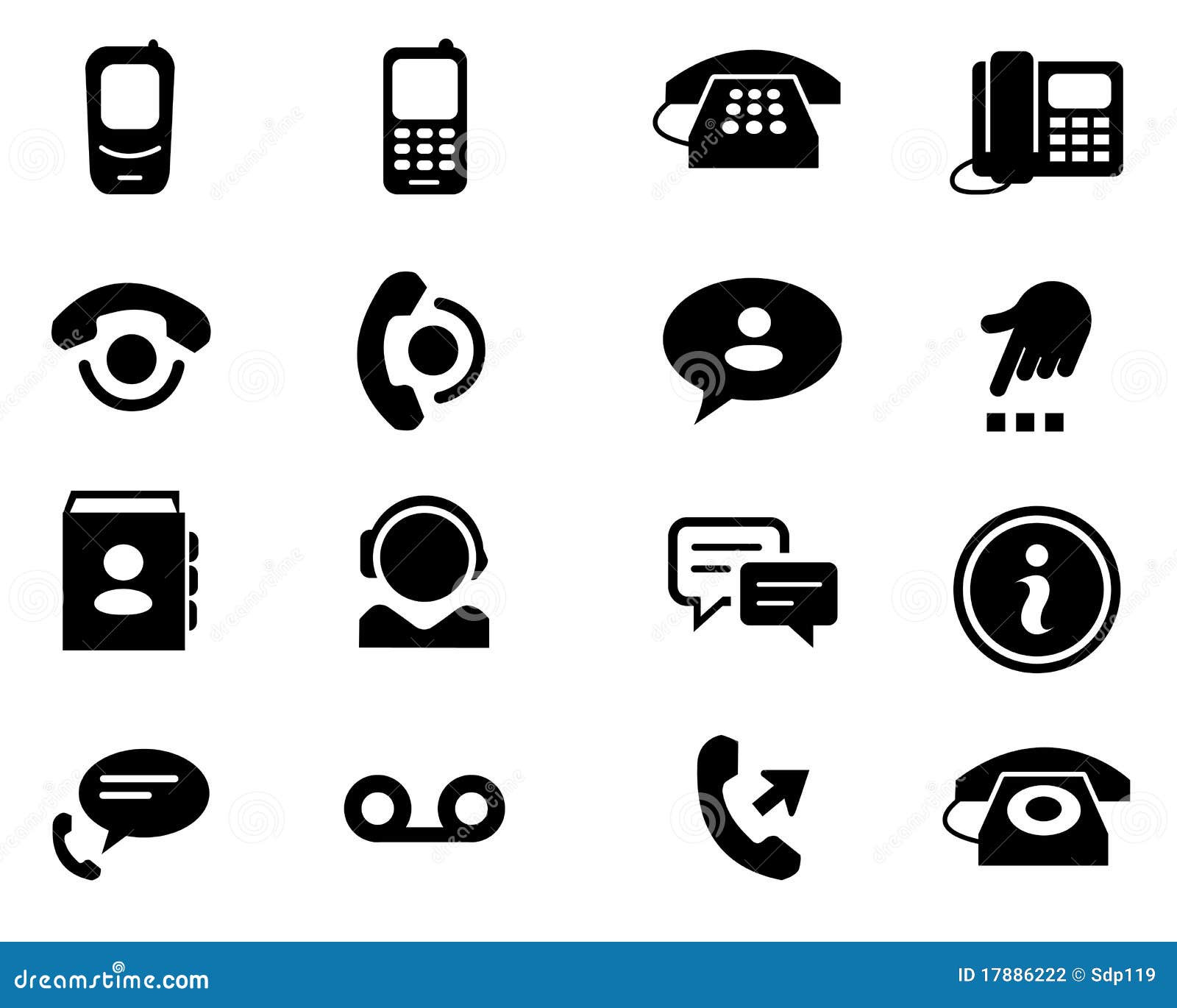 Telephone icons stock illustration. Illustration of computer - 17886222
