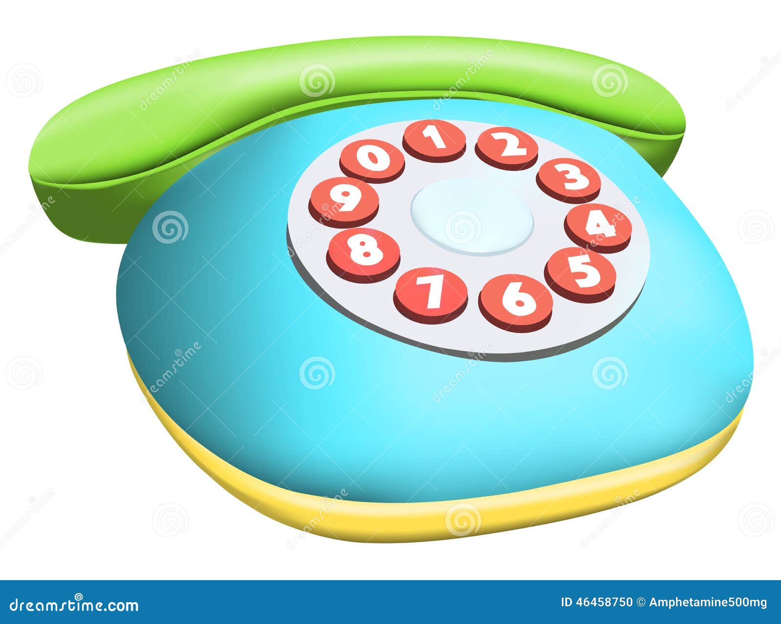Telephone stock illustration. Illustration of blue, telephone - 46458750