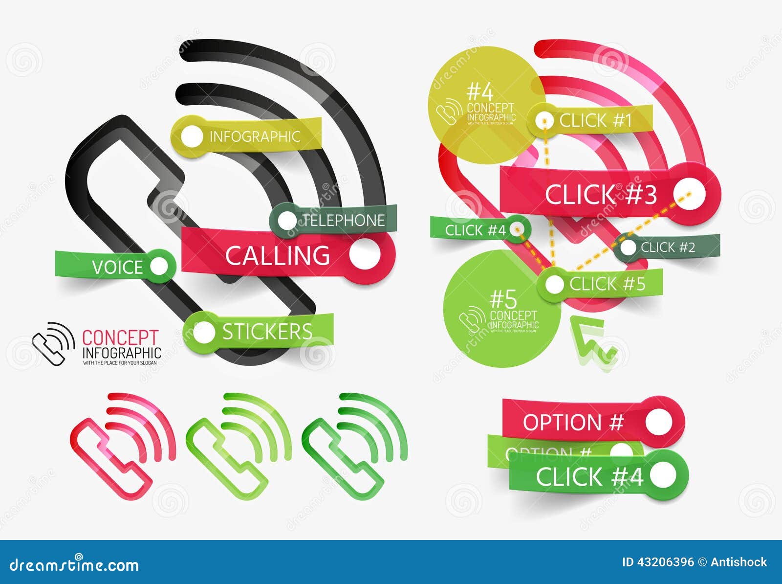 Telephone Infographics with Tag Cloud Design Stock Vector ...