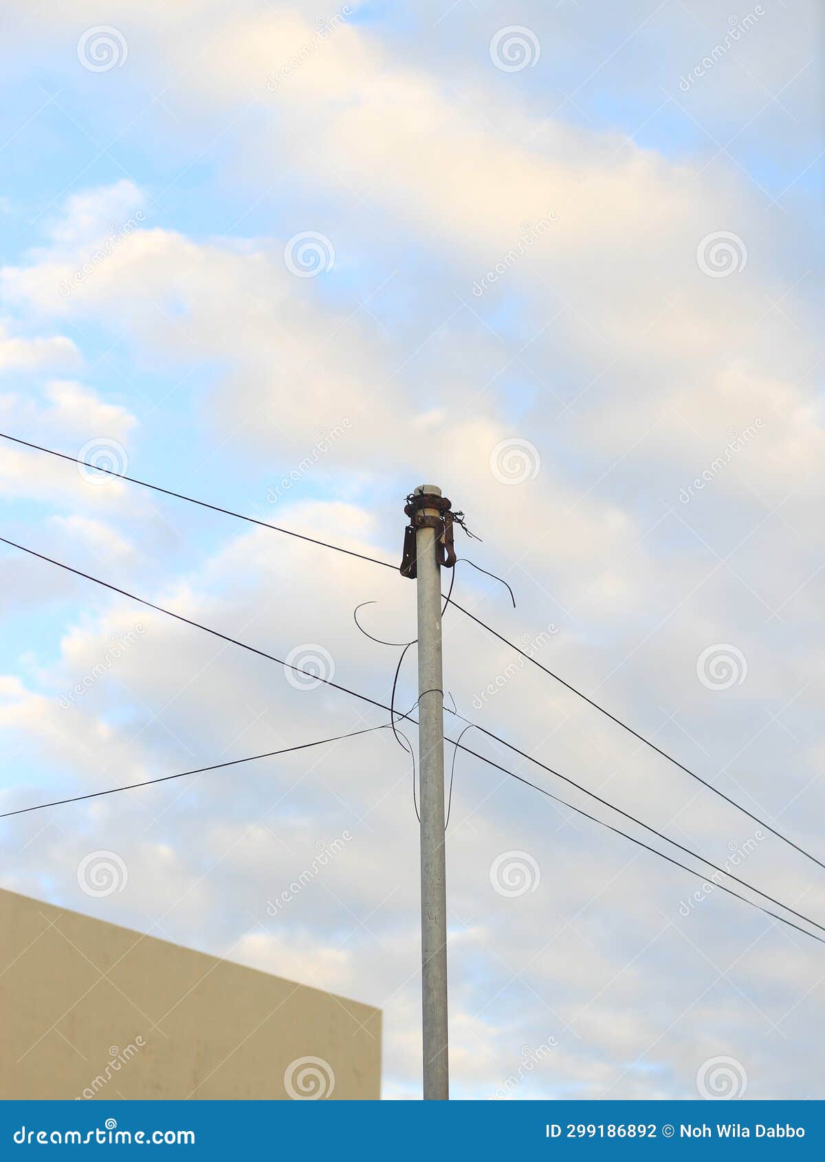 Telephone and Internet Cable Support Poles Stock Photo - Image of ...