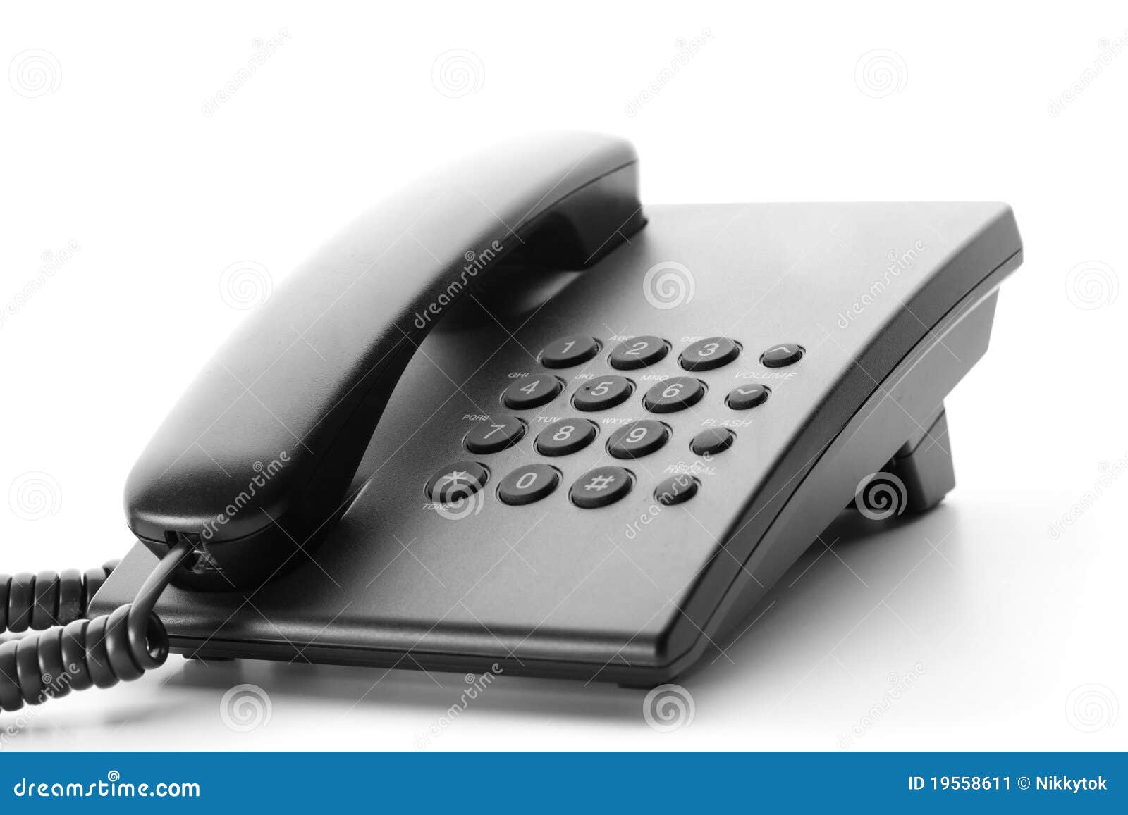 Telephone Isolated on White Stock Image - Image of background ...
