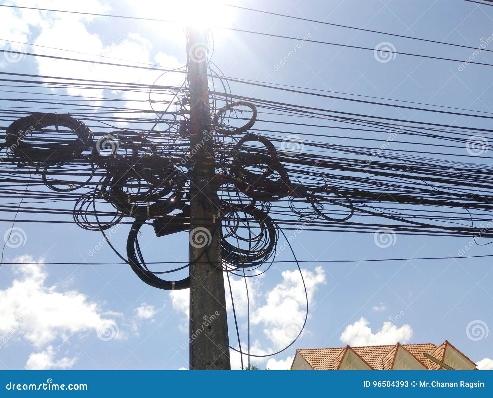 Telephone line stock image. Image of disarrangement, post - 96504393