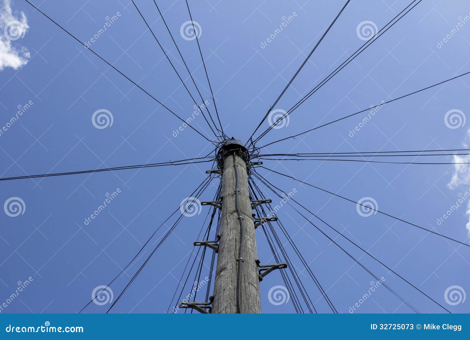Telephone lines stock image. Image of post, tall, pole - 32725073
