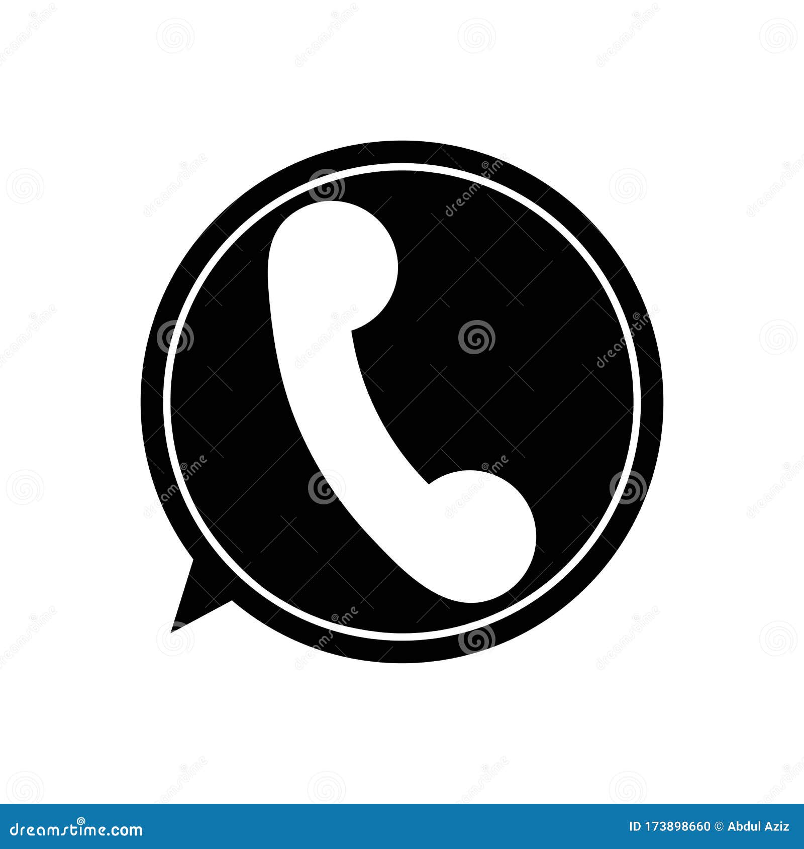 Telephone logo vector stock vector. Illustration of office - 173898660