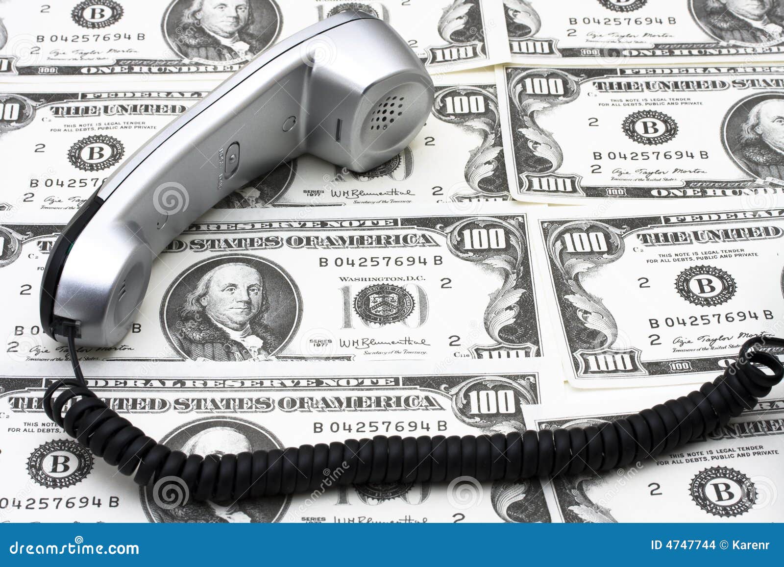 Telephone and Money stock photo. Image of american, banking - 4747744