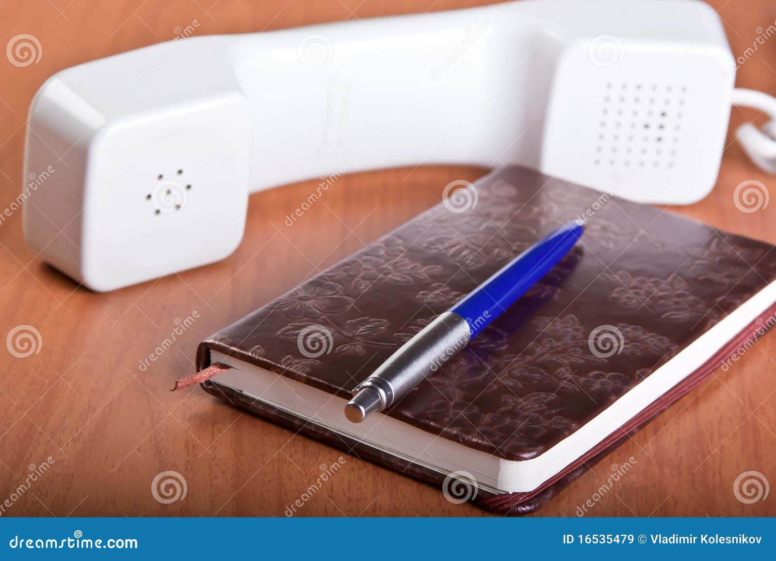 Telephone, Notebook and Pen Stock Image - Image of note, document: 16535479