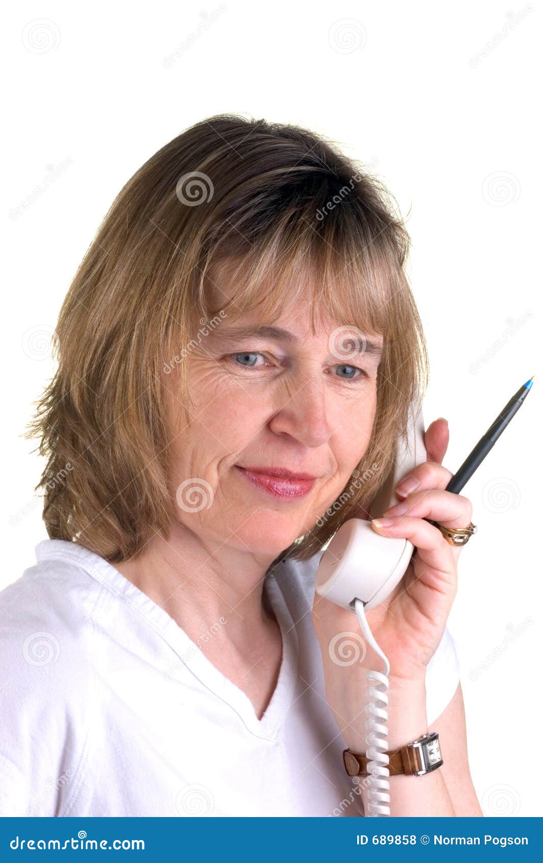 Telephone Nurse stock photo. Image of woman, hair, person - 689858
