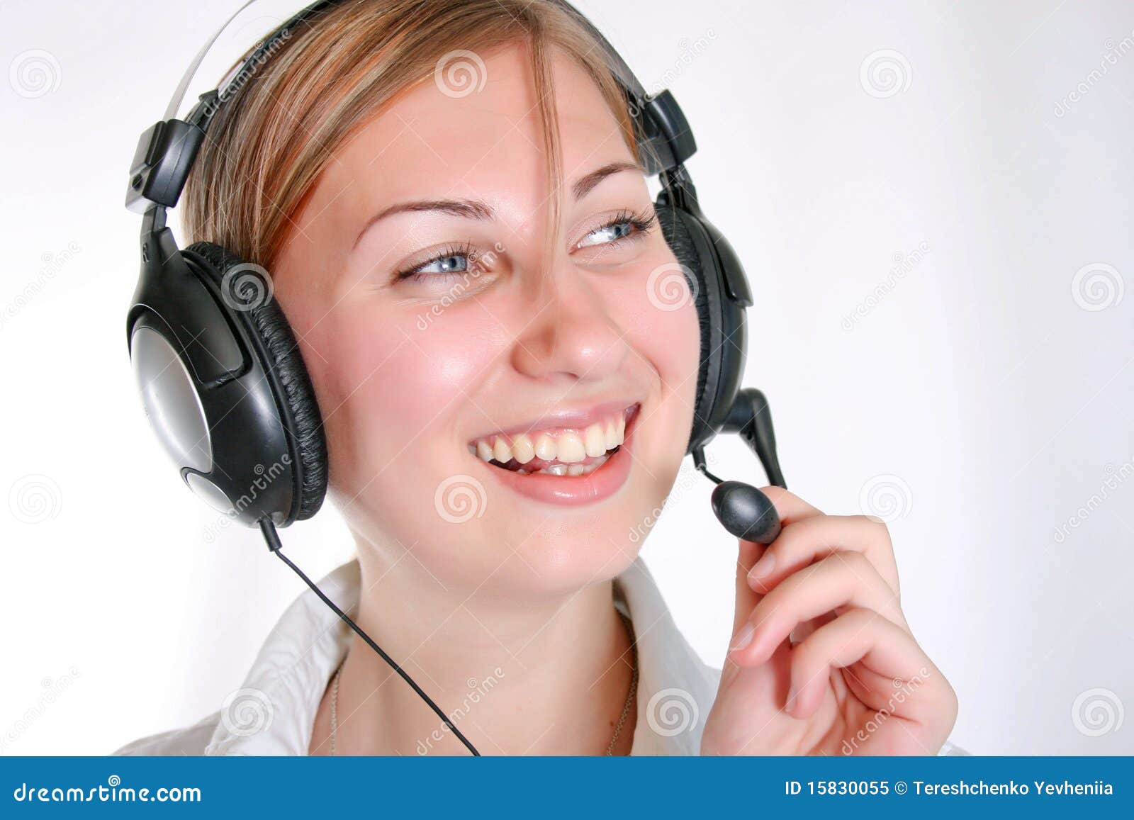 Telephone operator stock image. Image of hotline, beautiful - 15830055