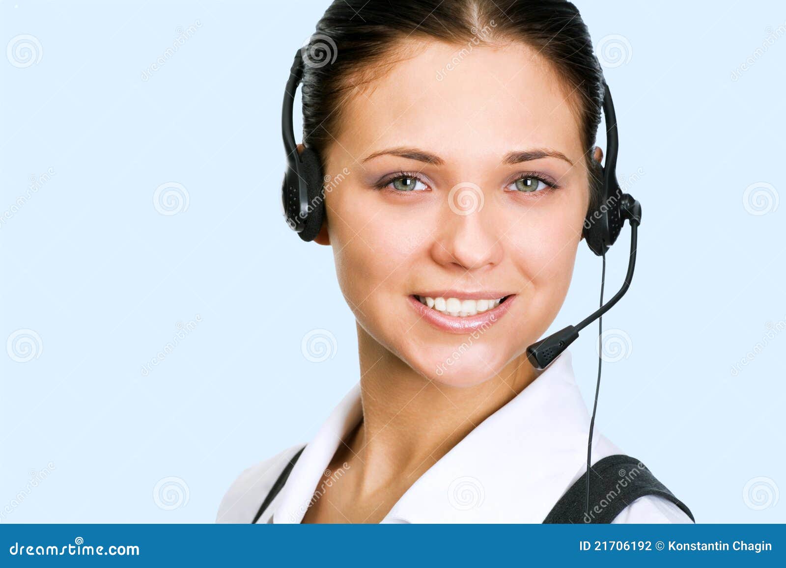Telephone operator stock photo. Image of happy, attractive - 21706192