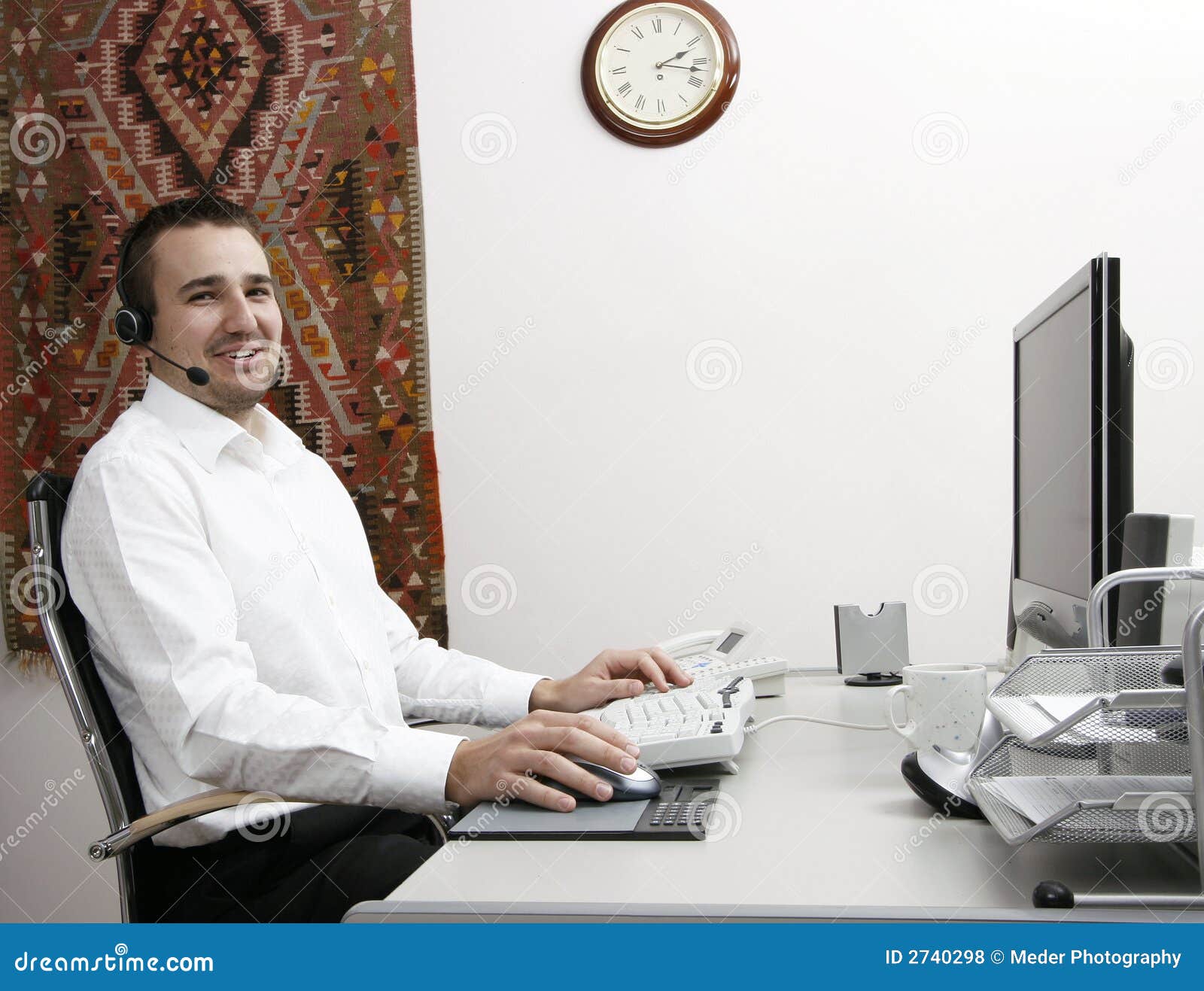 Telephone operator stock photo. Image of center, call - 2740298