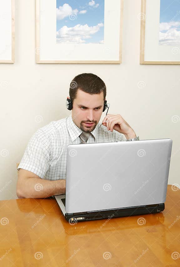 Telephone operator stock image. Image of male, kind, assistant - 3516835