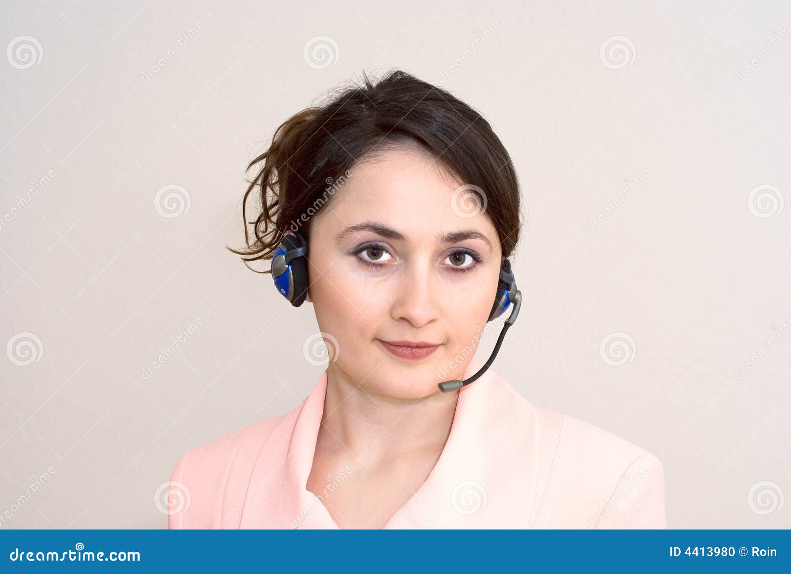 Telephone operator stock photo. Image of microphone, person - 4413980